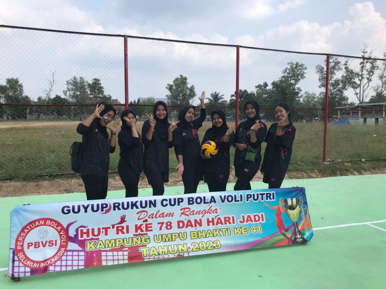 Guyup Rukun Kampung Umpu Bhakti Menggelar perlombaan Volly Ball Putri ...